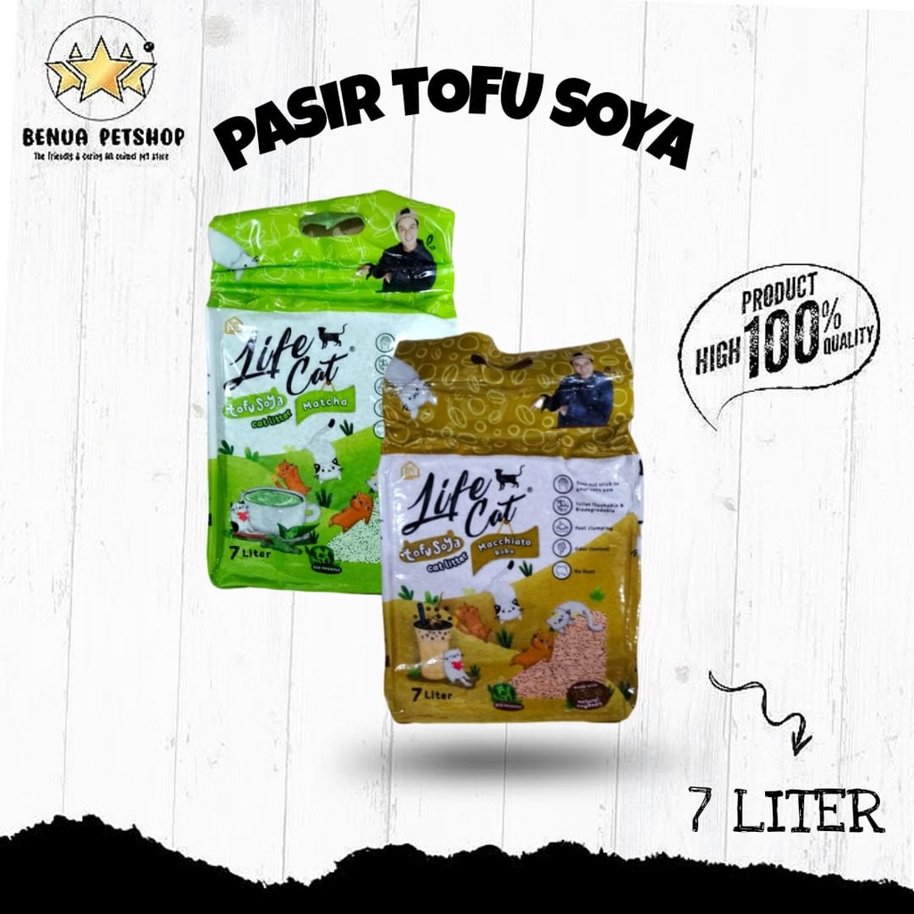 Jual PASIR KUCING TOFU SOYA CAT LITTER - LIFE CAT TOFU 7 LITER (GRAB ...