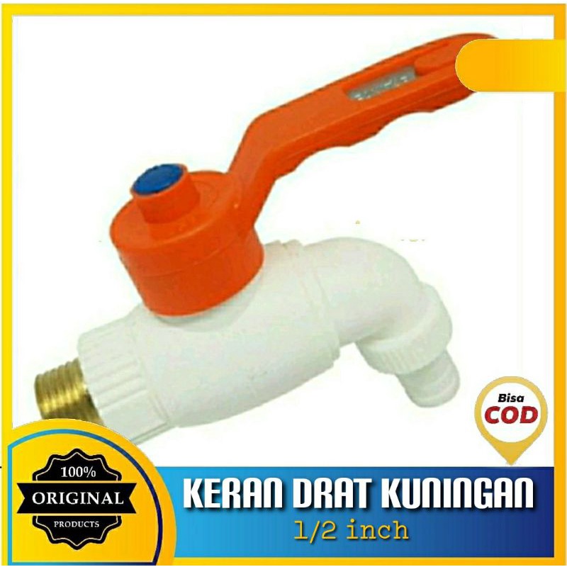 Jual Keran Drat Kuningan 1/2 inch Keran Jumbo Keran Taman Keran Kamar ...
