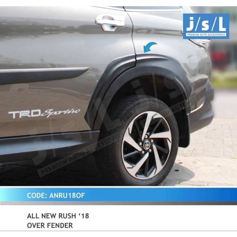 Jual Over fender all new Rush Terios 2018 2020 2022 model Standar Hitam ...