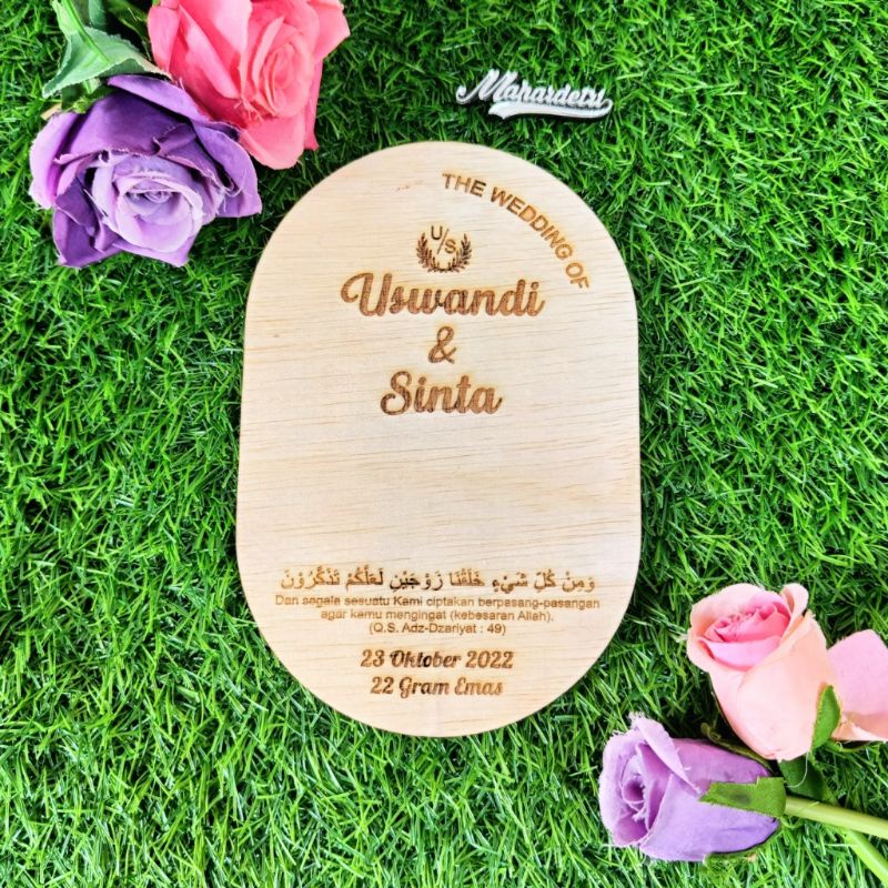 Jual Cutting Nama + Grafir Bentuk OVAL/KAPSUL bahan TRIPLEK --PO ...