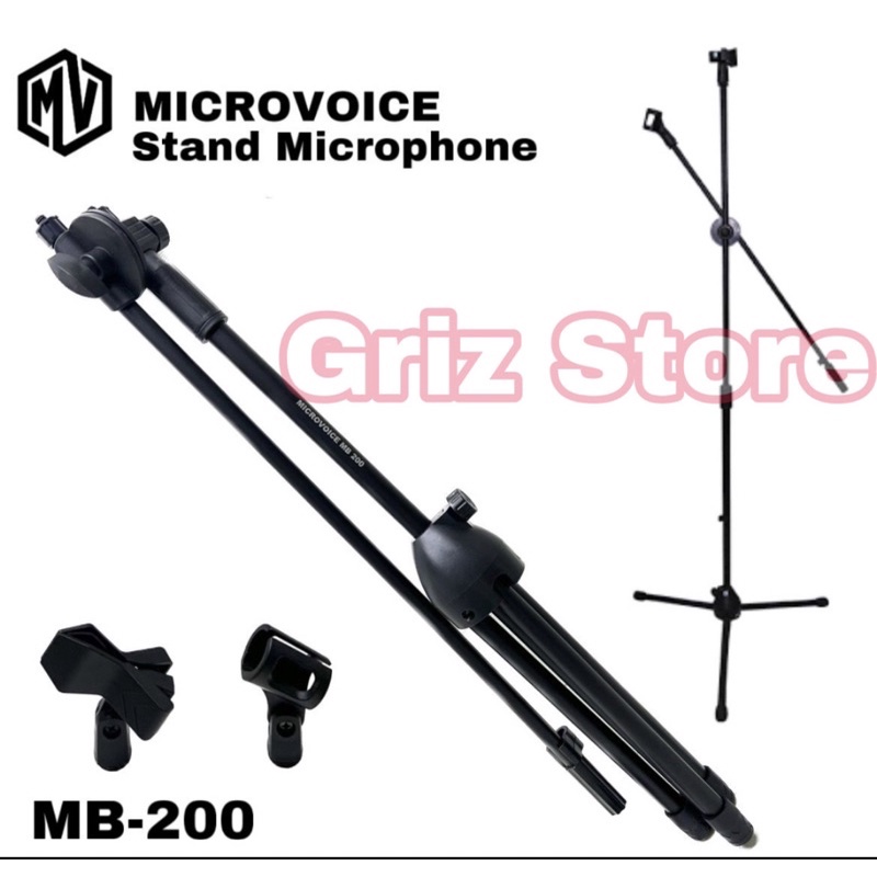 Jual Stand Mic Lantai Full Besi Crimson CR-106 Stand Mic crimson CR 106 ...
