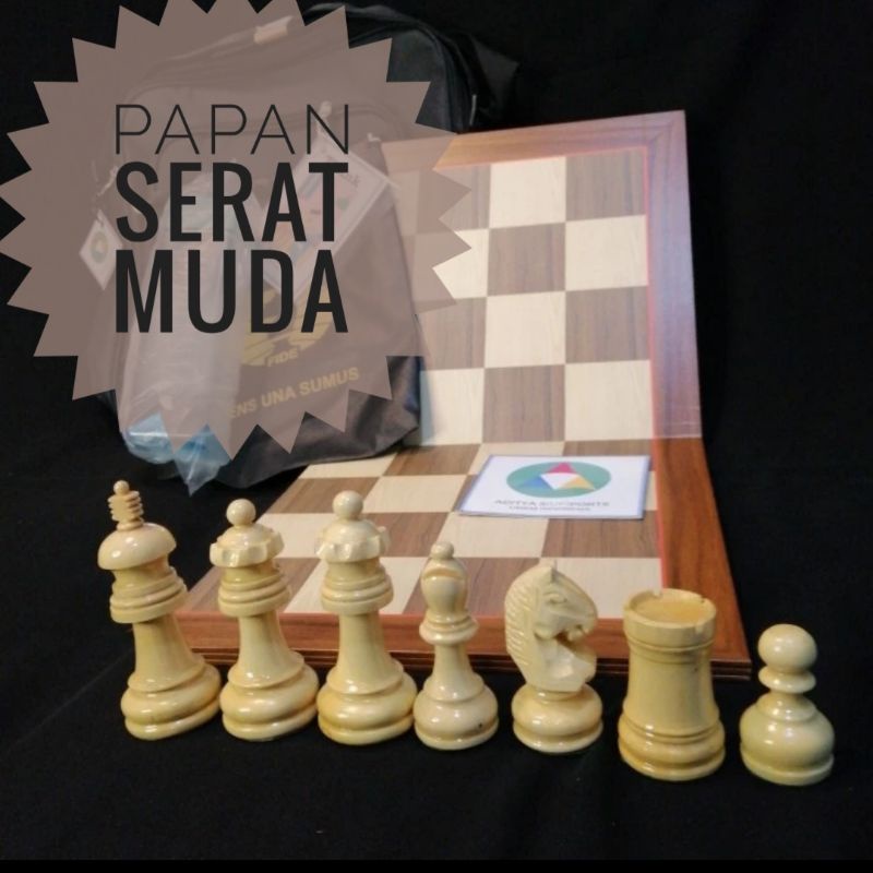 Jual Papan Catur Set Standar PERCASI Buah Kayu Mentaos Rapi Halus ...