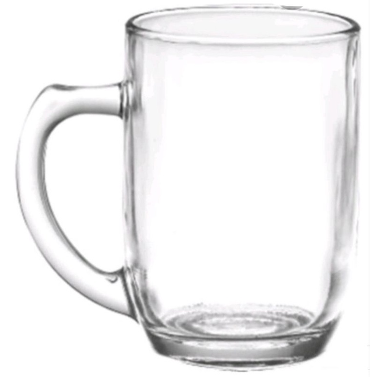 Jual Gelas Teh Kopi Gagang Beling Kaca Bening Tebal 380 ml 380ml | Shopee Indonesia