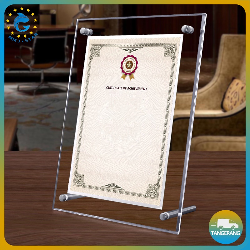 Jual 【Ukuran A4】Stand Layar Akrilik/Bingkai Foto Akrilik/Sign Holder ...