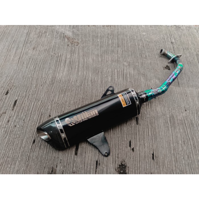 Jual Knalpot villan mv1 black pipa biru yamaha XMAX full system BARANG ...