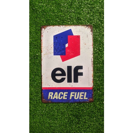 Jual Poster kaleng metal motif Vintage/Enamel/Tin sign Elf Racing Fuel ...
