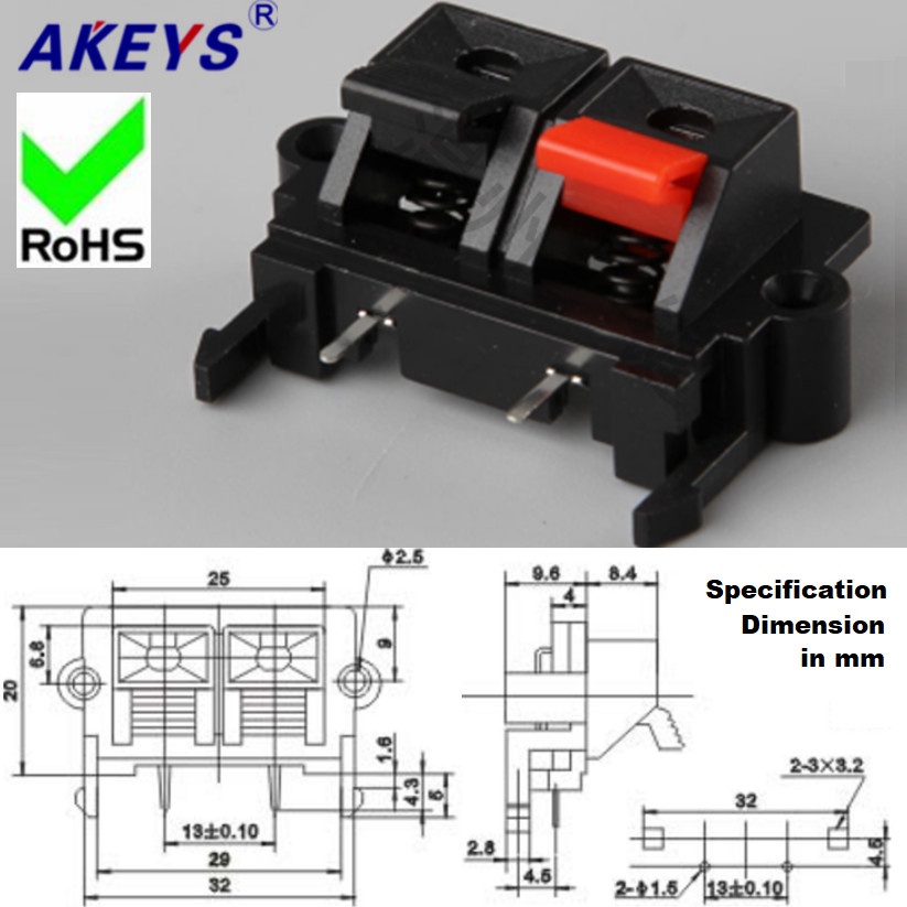Jual Terminal PCB 4-Pin Panel Speaker Box Amplifier Stereo Kabel Jepit 4P | Shopee Indonesia