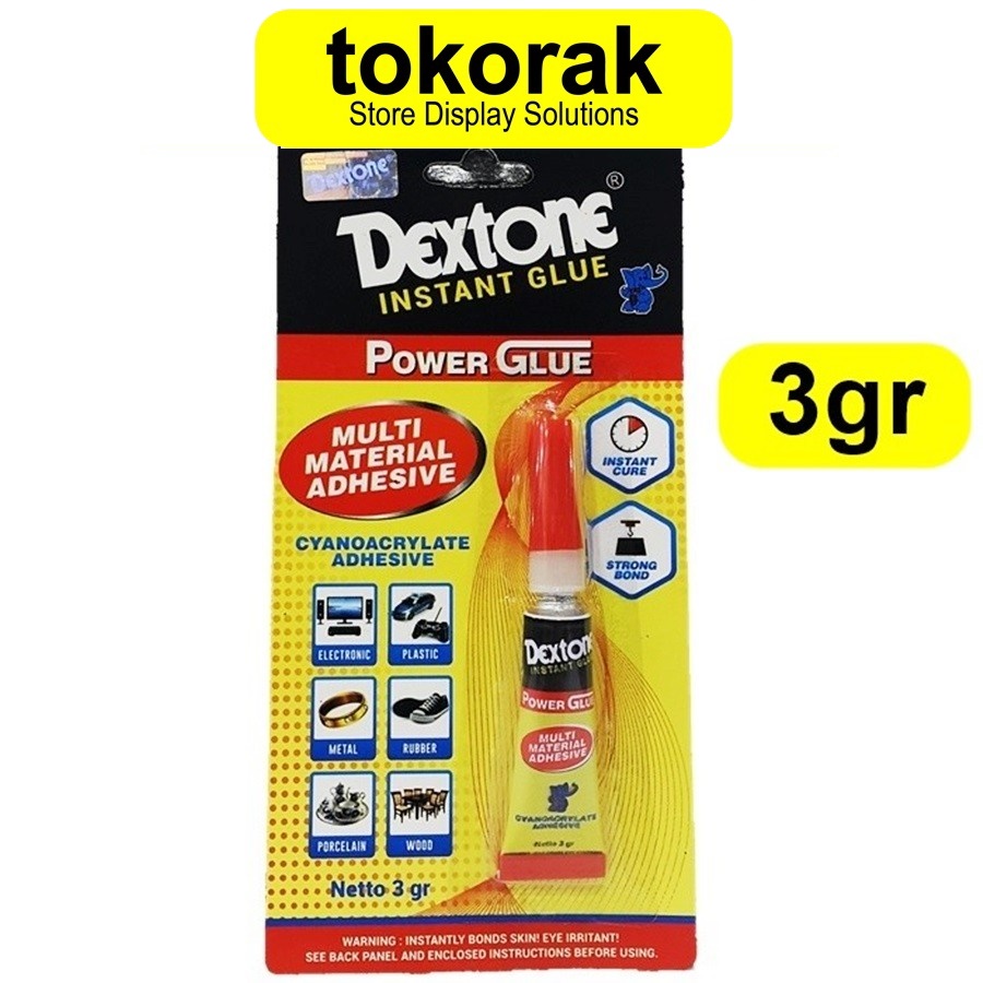 Jual LEM DEXTONE - POWER GLUE 3 GR - LEM PEREKAT SUPER GLUE - LEM KOREA | Shopee Indonesia