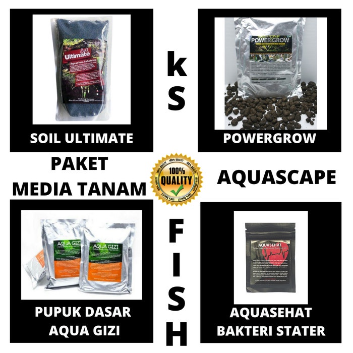 Jual Aquaka Paket Media Tanam Aquascape 4 In 1 Soil Pupuk Dasar Rumah ...