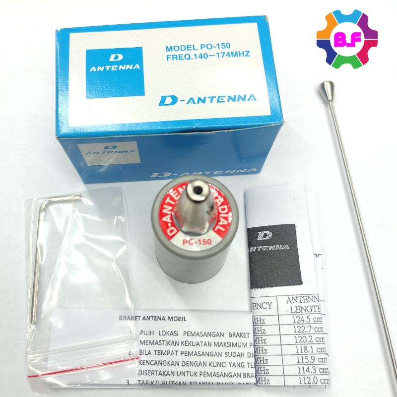 Jual ANTENA RIG HT LARSEN PO-150 VHF ANTENA RADIO LARSEN PO 150 SILVER PAKING PERALON | Shopee ...