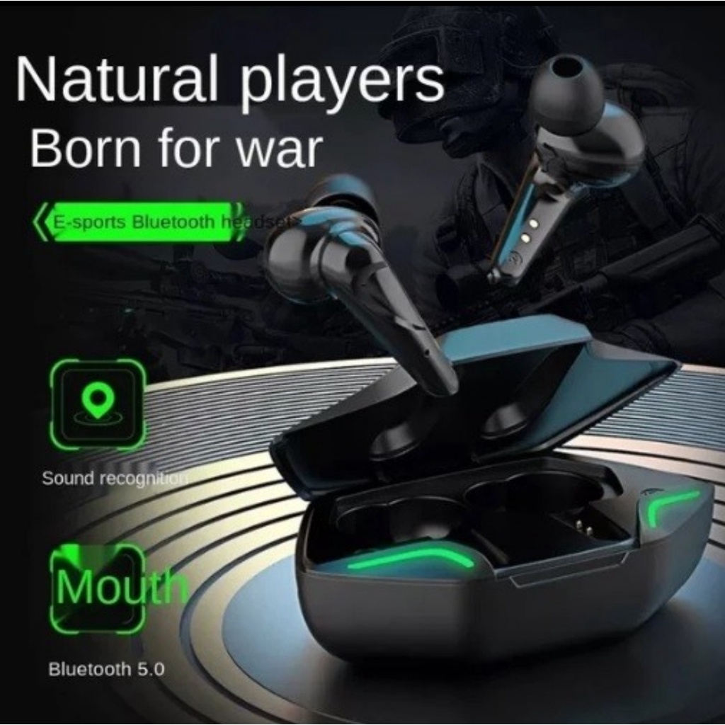 Jual Headset Bluetooth Gaming TWS X15 Bluetooth V5.2 LED Smart Display ...