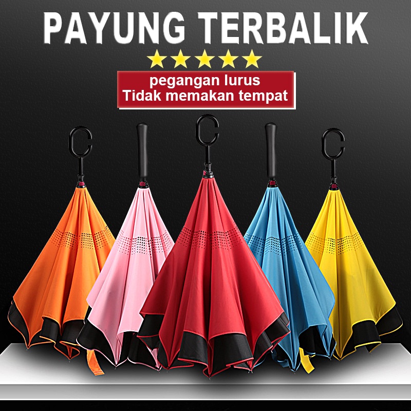 Jual Payung terbalik Kazbrella / Payung Terbalik Reverse Umbrella ...