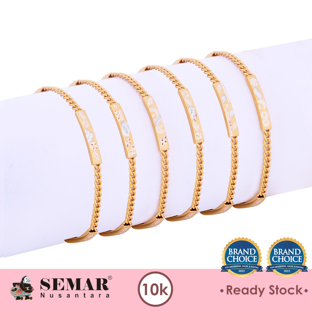 Jual Gelang Emas Rantai Hollow Balok Gold 10K Semar Nusantara | Shopee ...