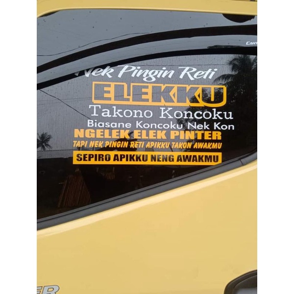 Jual STICKER CUTTING KATA KATA LUCU UNTUK KACA PINTU ATAU BODY TRUCK ...