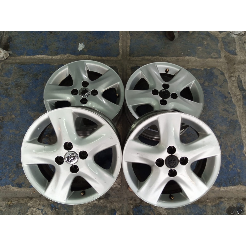 Jual velg mobil seken copotan toyota yaris ring 15x5 pcd 4x100 seken bekas murah berkualitas ...