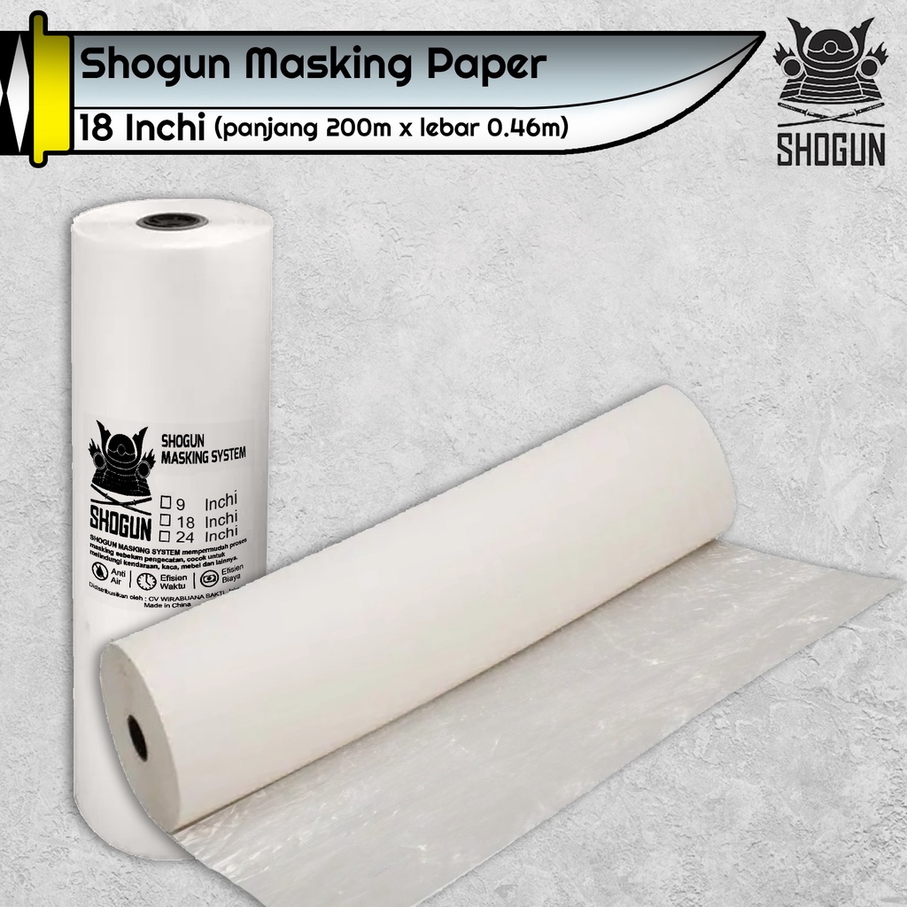 Jual Shogun Waterproof Masking Paper 18 inch / Kertas Pelindung Spray ...