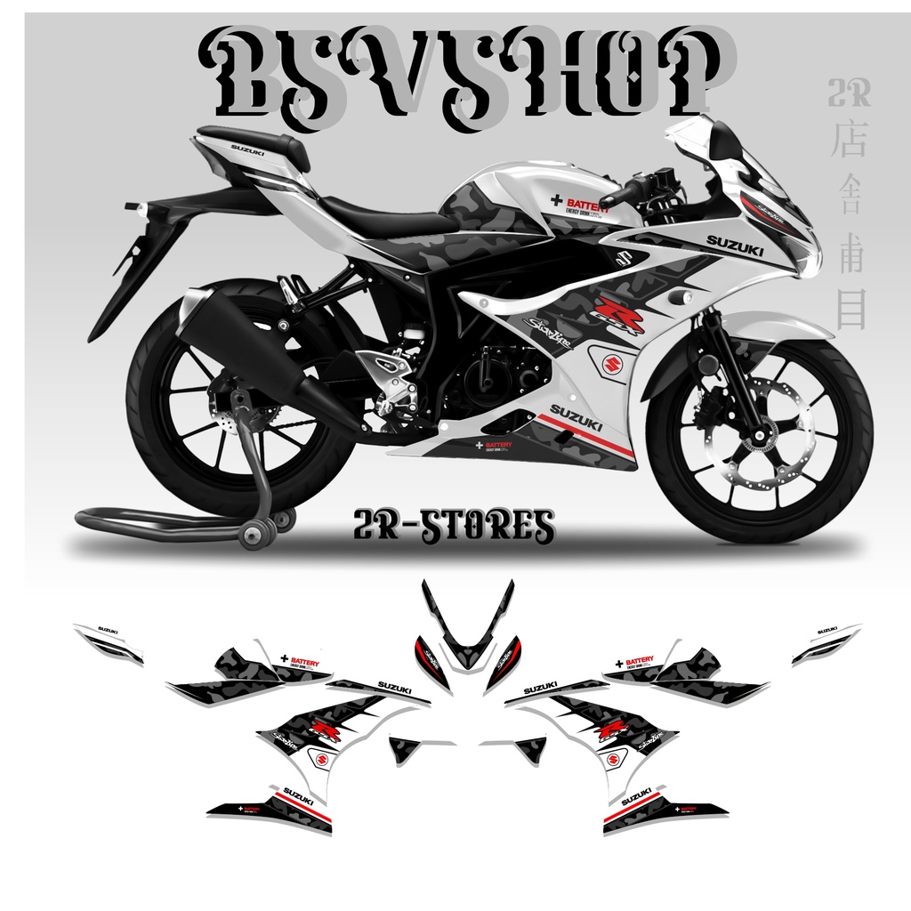 Jual STIKER MOTOR SUZUKI GSX R 150 SEMI FULL STICKER STRIPING GSX R 150 ...