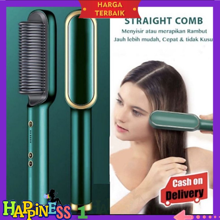 Jual VIRAL ! Sisir Catokan Ion Listrik Pelurus Rambut 2 IN 1 LURUS ...