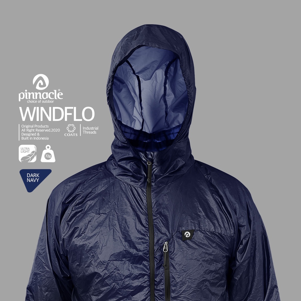 Jual Pinnacle Pro Official Windflo Jacket - Dark Navy | Shopee Indonesia