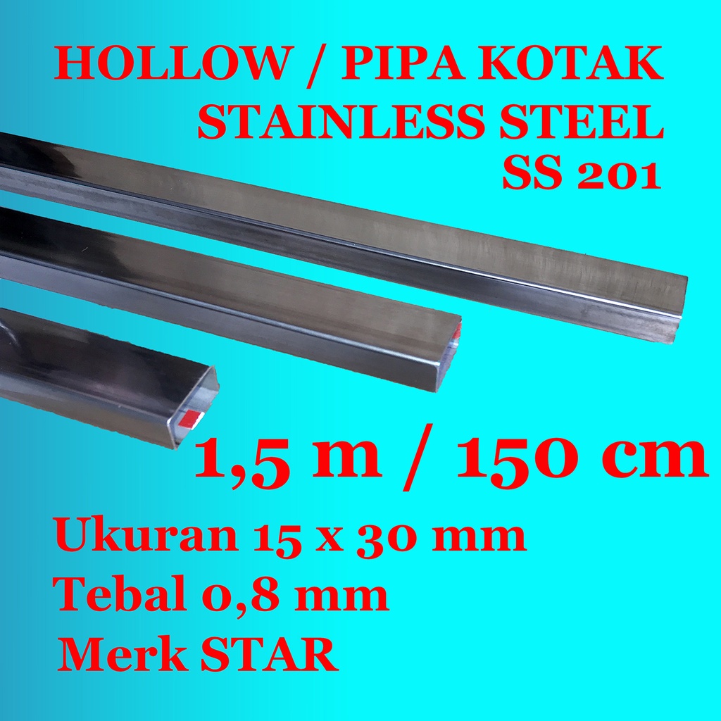 Jual Pipa Kotak 1,5 m Stainless Steel 15 x 30 Hollow Display Gantungan ...