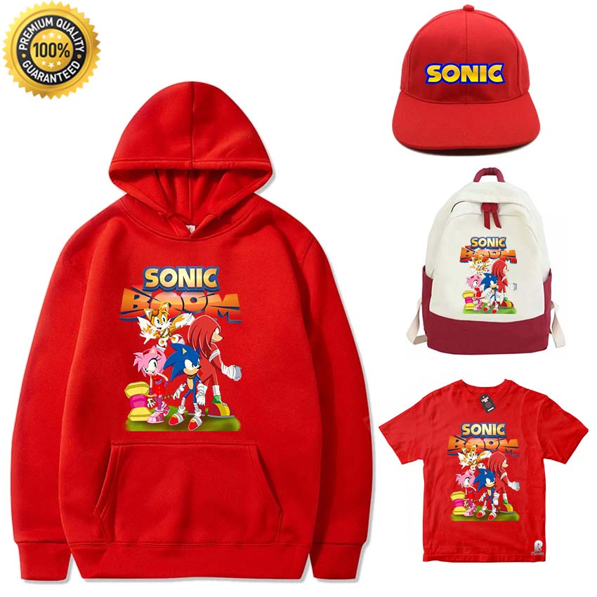 Jual PAKET SONIC MERAH HOODIE KAOS SONIC BAHAN PREMIUM | Shopee Indonesia