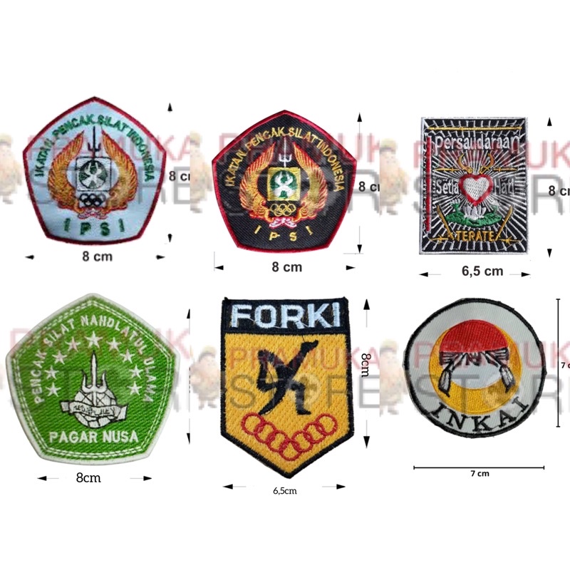 Jual 100 biji Logo karate | pencak silat | PSHT | IPSI | INKAI | PAGAR ...
