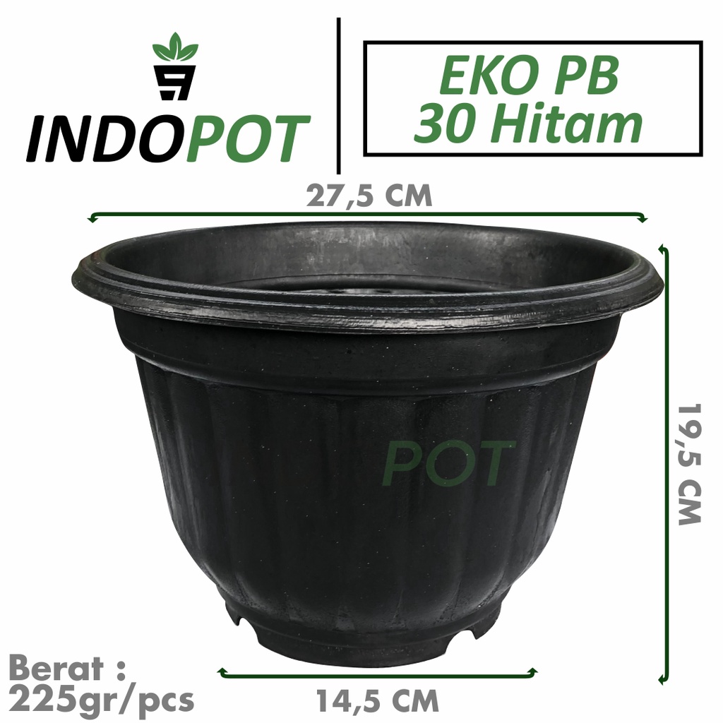 Jual Pot Hitam EKO PB Ukuran 30 Warna Hitam Pot Besar Hitam Bunga ...