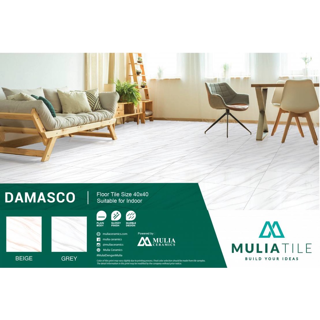 Jual Keramik Mulia 40x40 Damasco Series (Beige / Grey) Kw 1 | Shopee ...