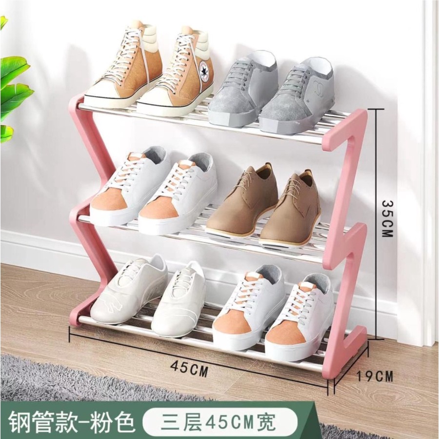 Jual Rak Sepatu Zig Zag Z Shape Shoe Rack / Rak Sandal Sepatu Besi ...