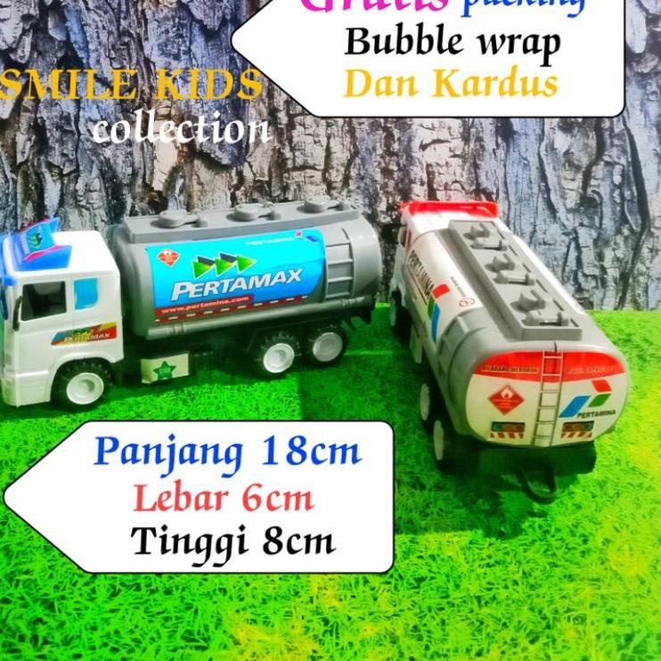 Jual MAINAN MOBIL TRUK TANGKI PERTAMINA SHELL EVIAN Diecast Mesin Pull ...