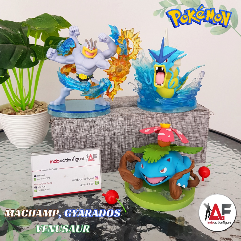 Jual Statue figure Pokemon unite Go Machamp Venusaur Gyrados medium ...