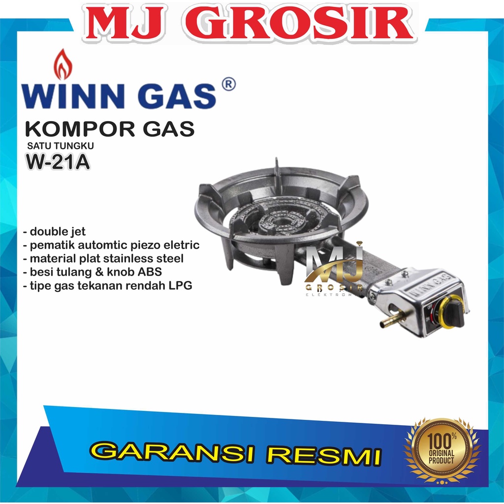 Jual KOMPOR PORTABLE 1 TUNGKU WINN GAS W 21A W21A BESI COR | Shopee ...