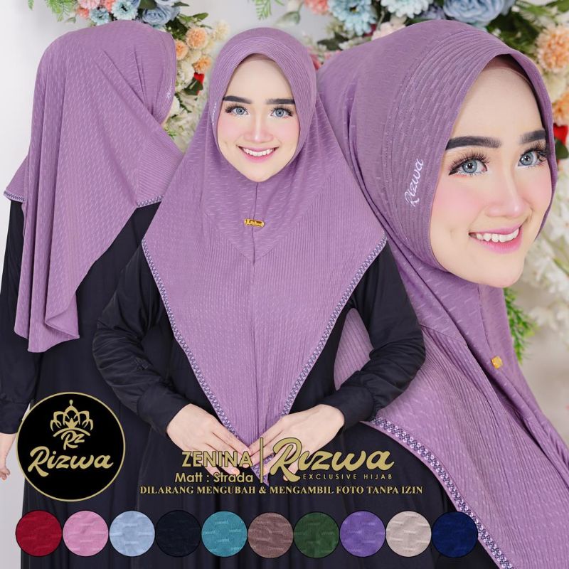 Jual Jilbab Khimar Instan Simpel Zenina Ori Rizwa | Shopee Indonesia