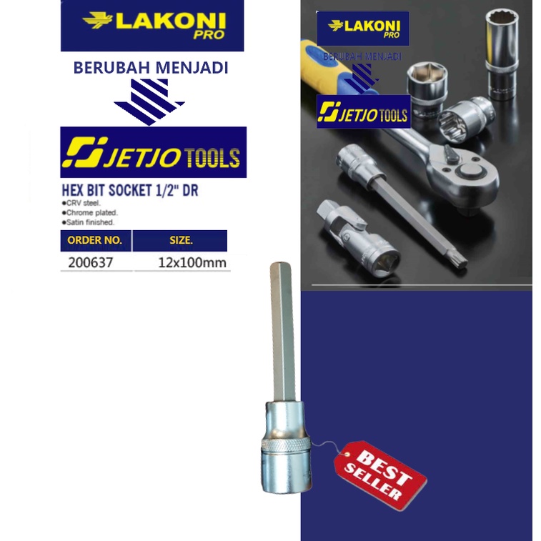 Jual Kunci L Socket / Hex Bit Socket 1/2" Ukuran 12 x 100mm lakoni pro ...