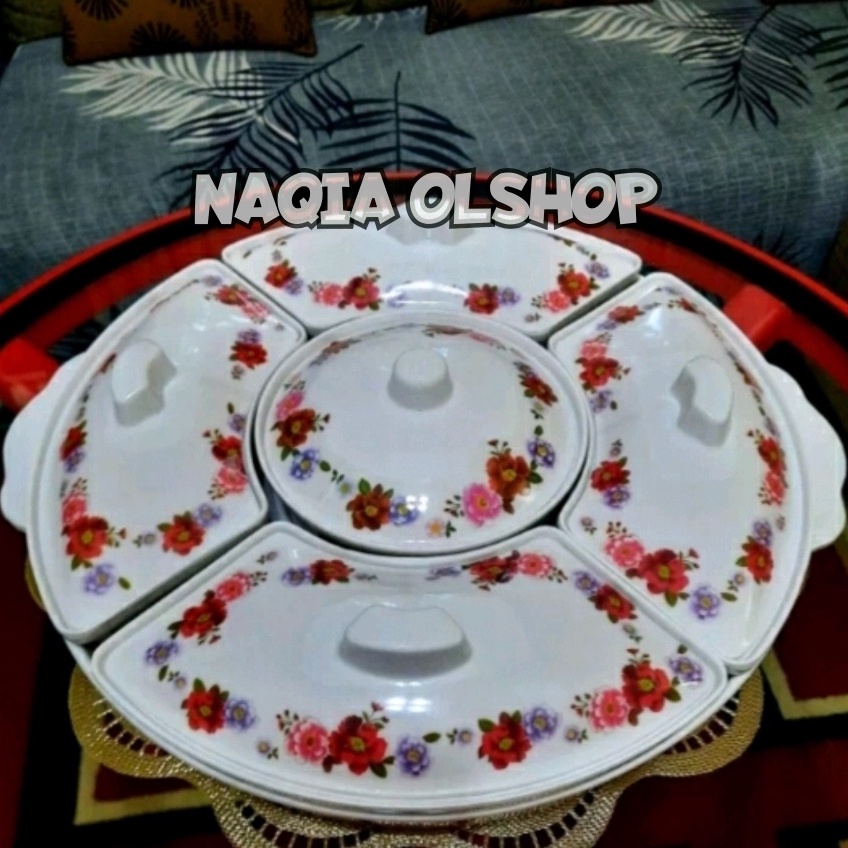 Jual Prasmanan Set Melamin Unica Original | Prasmanan Bulat Korea ...