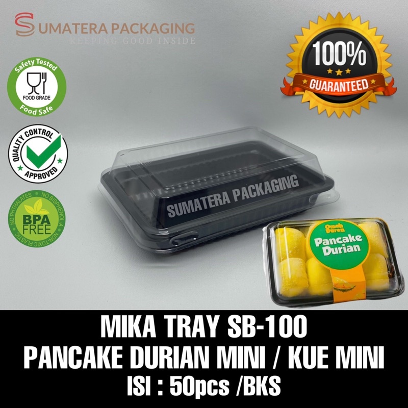 Jual MIKA TRAY SB100 ISI 50 pcs MINI PANCAKE DURIAN - MINI KUE - SB 100 ...