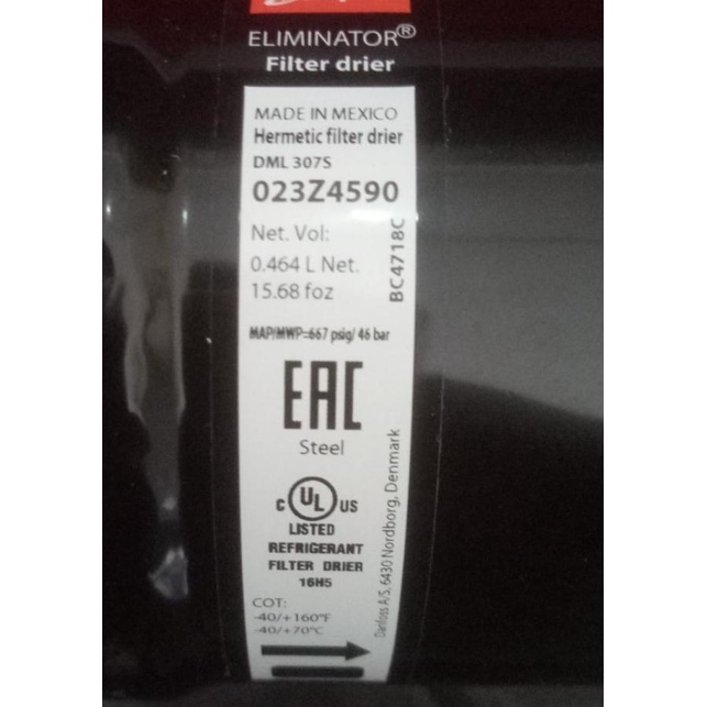 Jual FILTER DRYER DANFOSS DML 307S - LAS 0HH ZU Harga Murah | Shopee ...