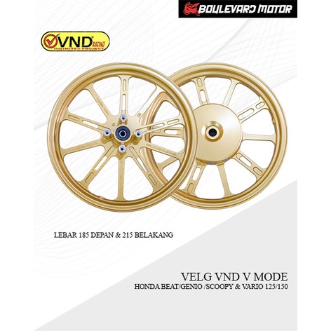 Jual VELG VND V MODE HONDA BEAT/BEAT FI/SCOOPY/GENIO/VARIO 110/VARIO 125/VARIO 150 | Shopee ...