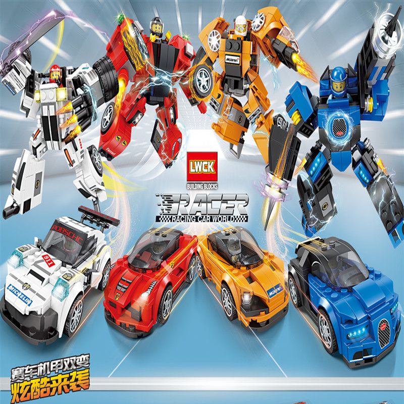 Jual mainan mobil balap car robot 60028 Transformers montir formula ...