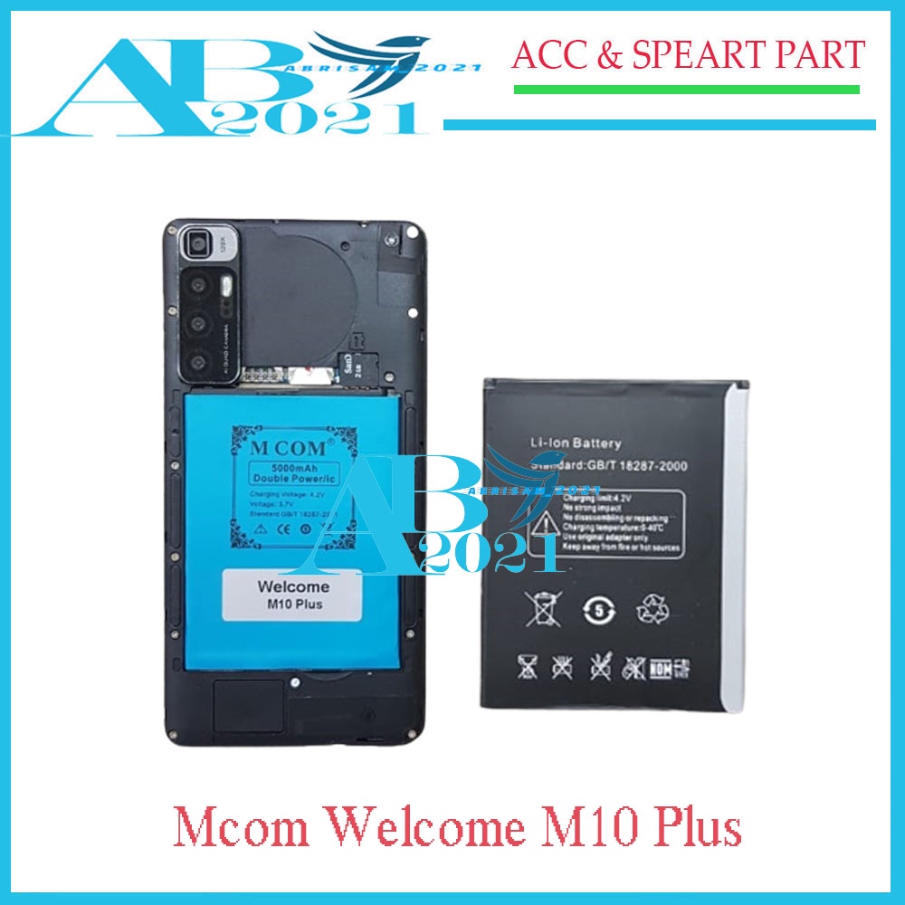 Jual Battery Batere Batre Baterai Double Power Mcom Welcome M10 Plus Kapasitas 5000 Mah | Shopee ...