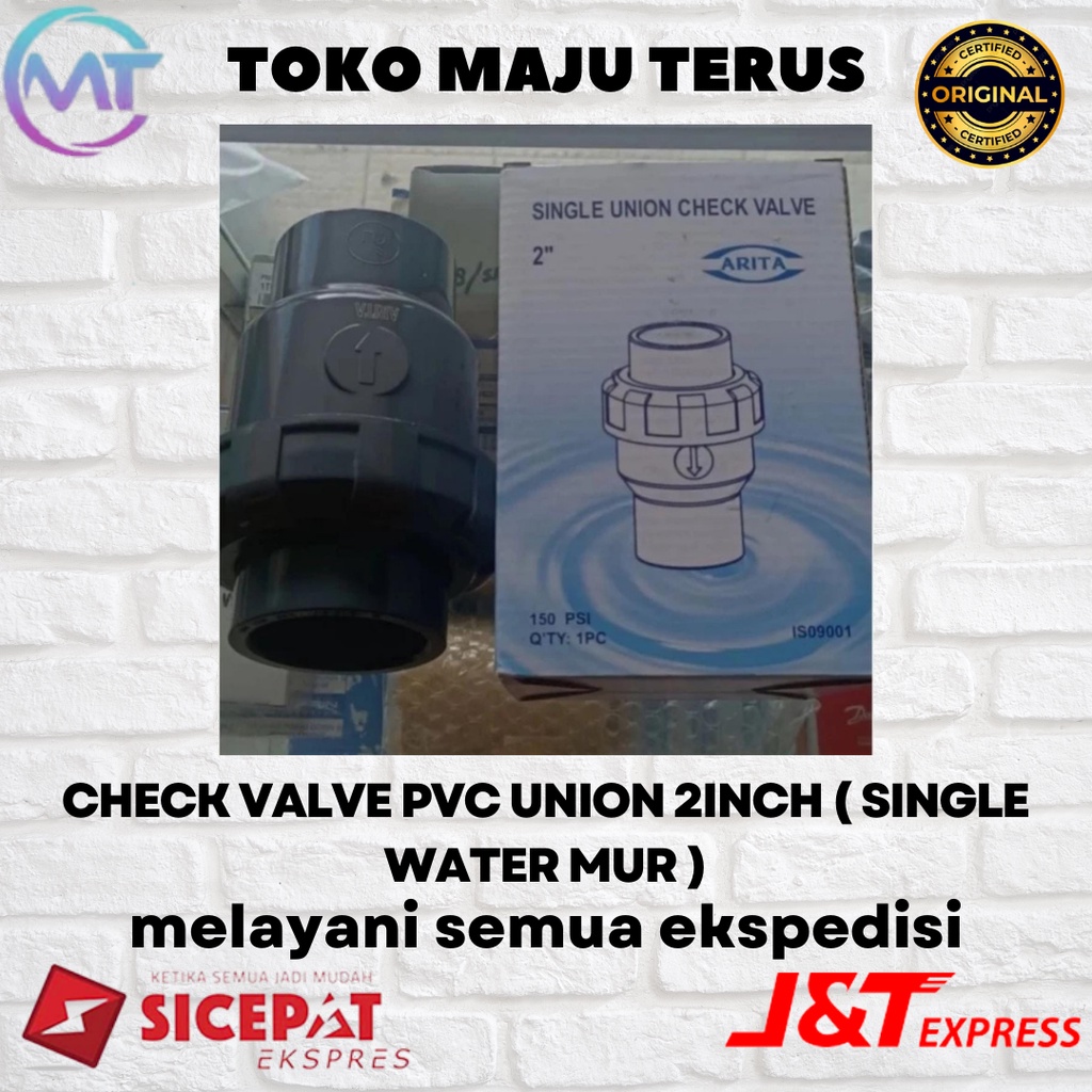 Jual check valve PC union 2 inchi ( single water mur ) | Shopee Indonesia