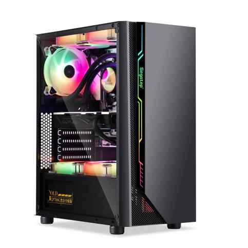 Jual Case PC Casing Segotep Nova S6 Free RGB LED ATX Gaming Case ...
