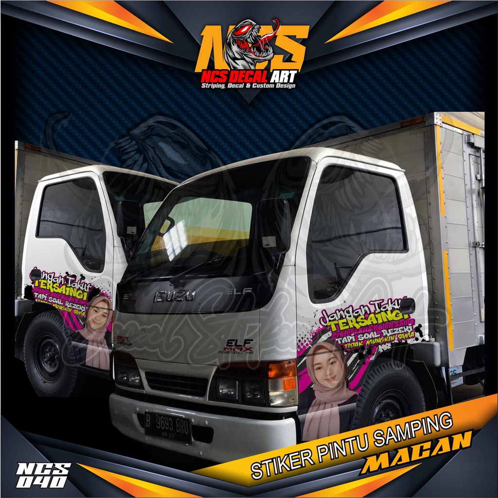 Jual Stiker Pintu Depan CANTER Kanan Kiri Custom KATA KATA Bisa Request ...