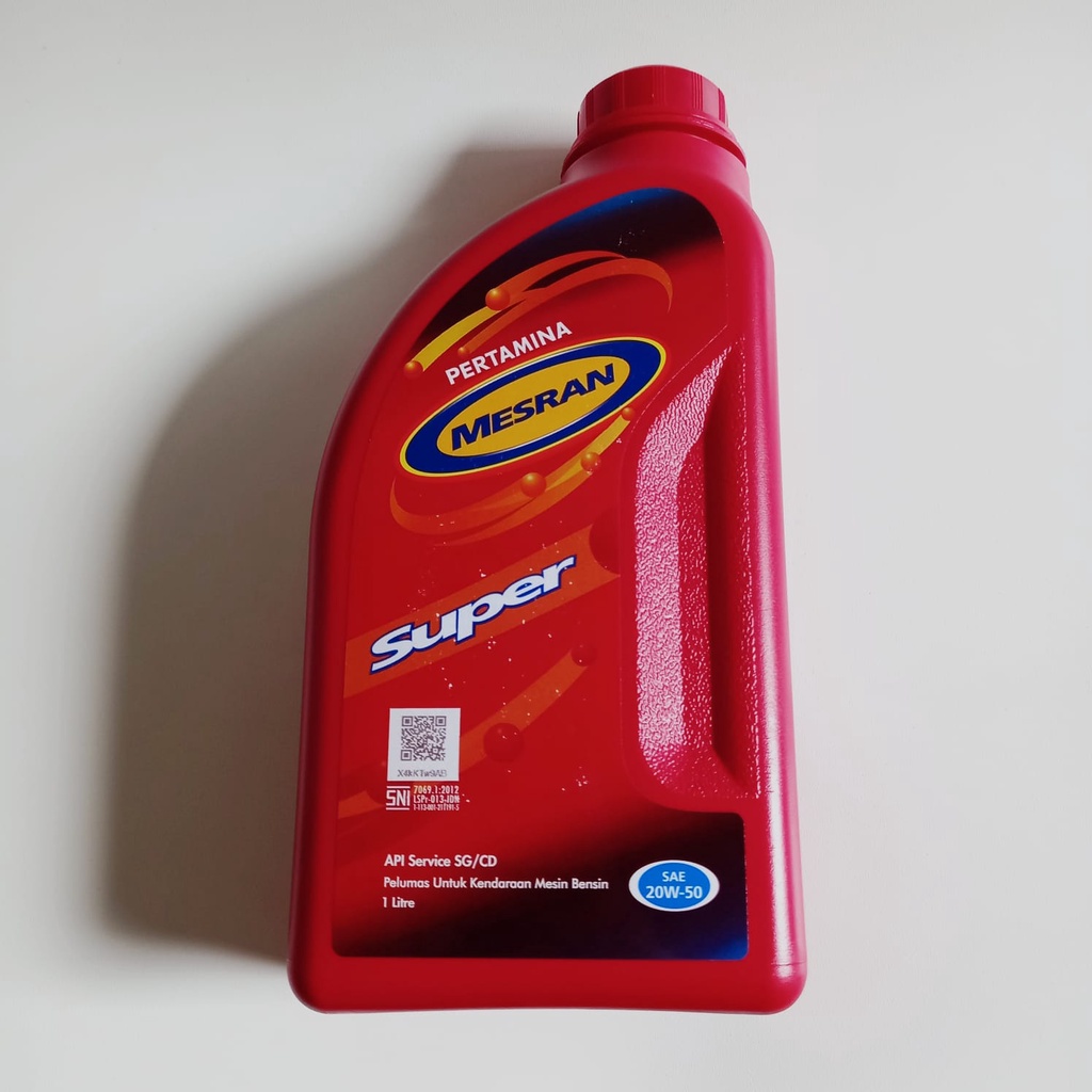 Jual OIL MESRAN SUPER SAE 20W-50 PERTAMINA 1 LITER | Shopee Indonesia