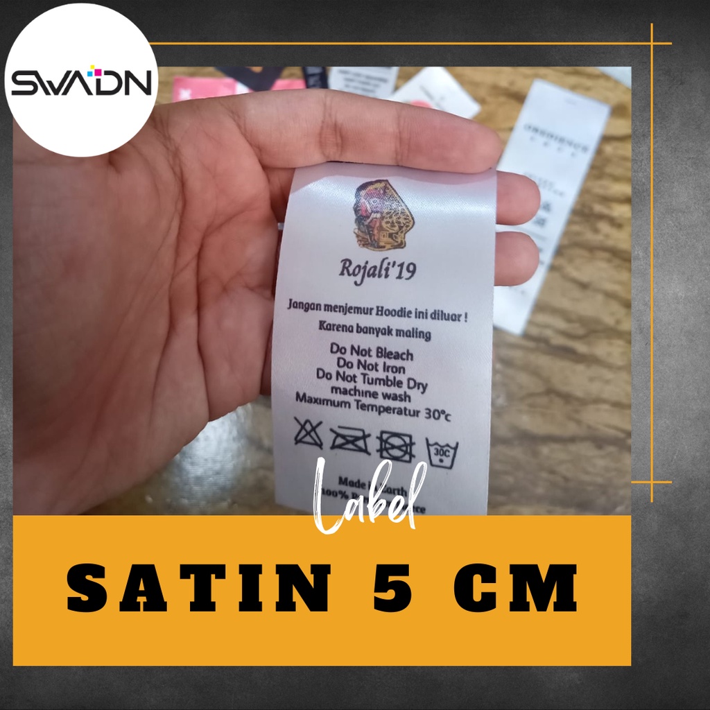 Jual LABEL SATIN 5CM LABEL BAJU LABEL KAOS LABEL CELANA LABEL HIJAB ...