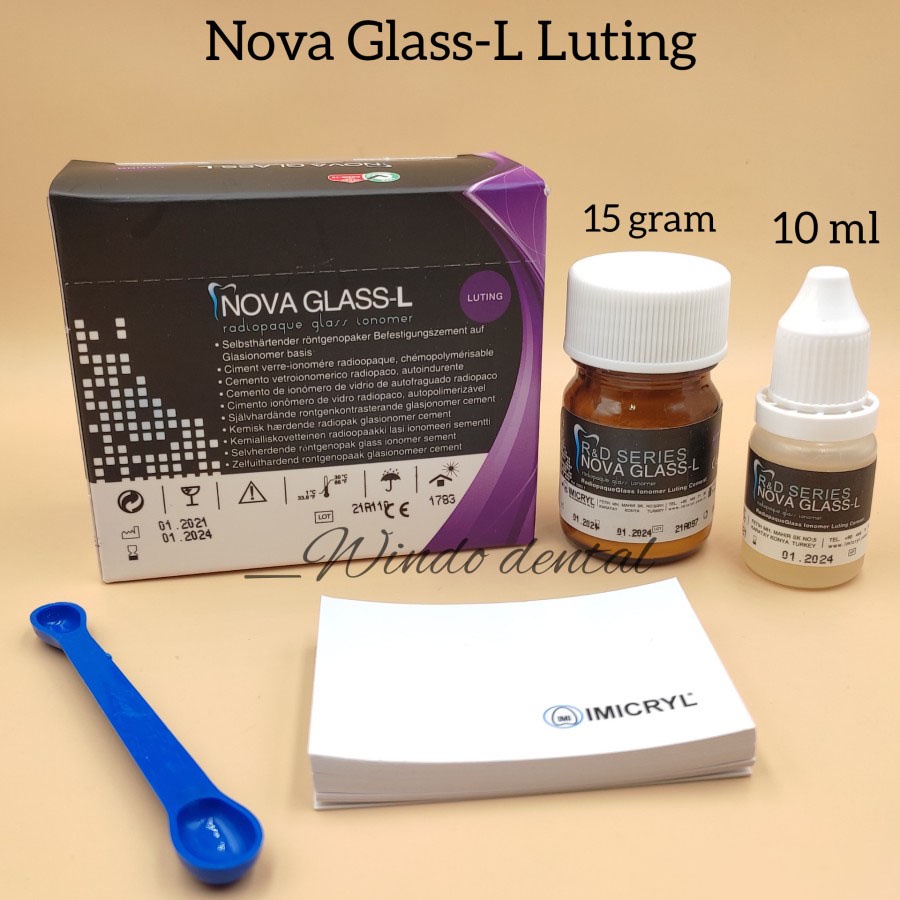 Jual DENTAL GIC GLASS IONOMER CEMENT LUTING NOVA GLASS-L serupa GC FUJI ...
