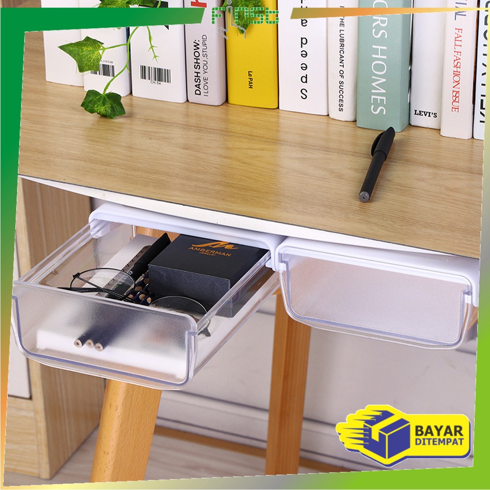 Jual FH-C717 Laci Tempel Bawah Meja Storage Box Laci Tambahan / Tempat ...