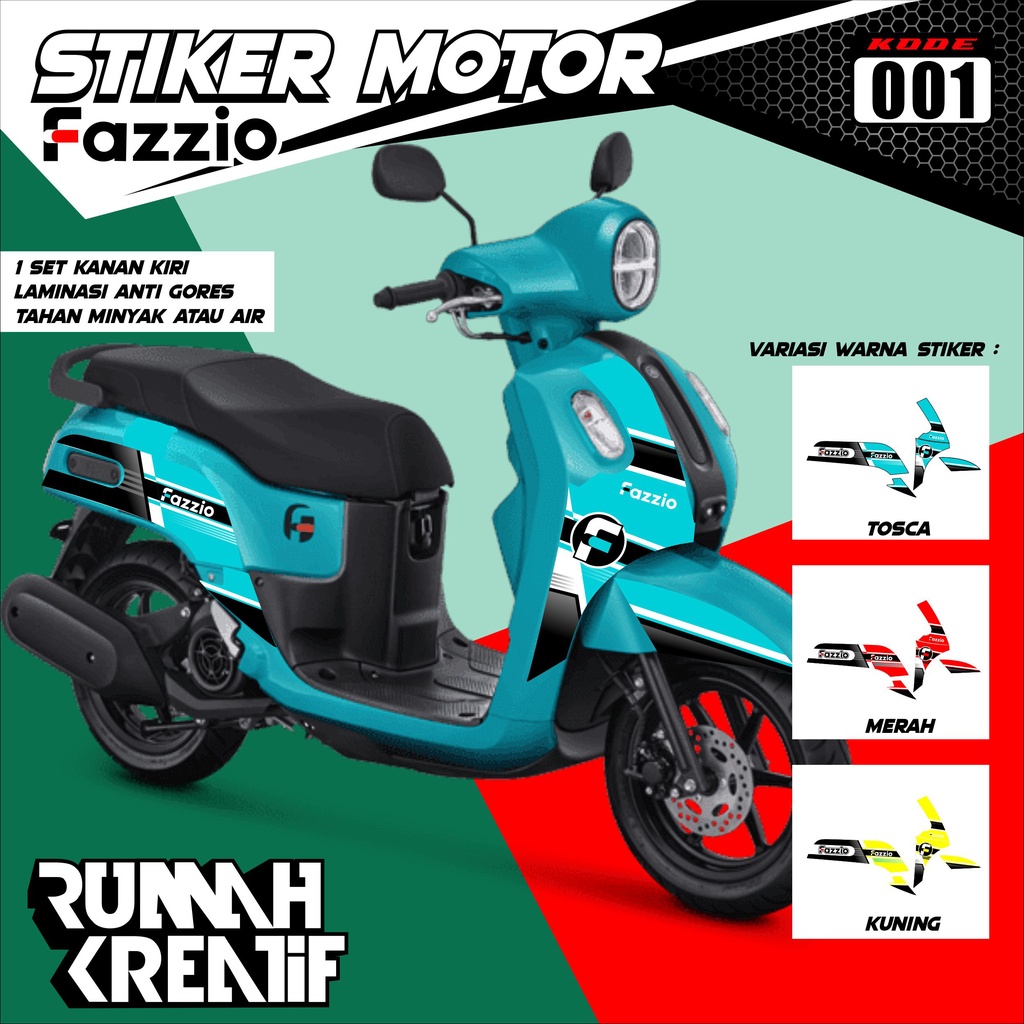 Jual Stiker Motor Yamaha Fazzio Variasi I Stiker Body motor Fazio Tosca ...