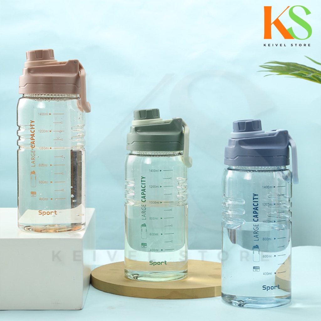 Jual Botol Minum Portable Workout Sport Water Bottle Estetik 1.5 Liter ...