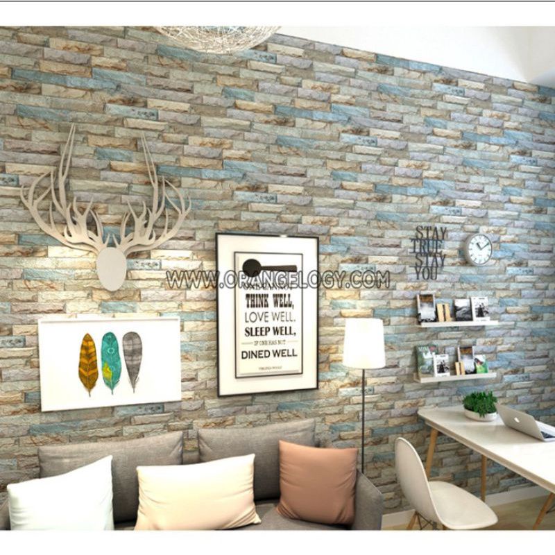 Jual Wallpaper Dinding Bata Wallpaper Batu Alam Wallpaper Dinding Batu ...